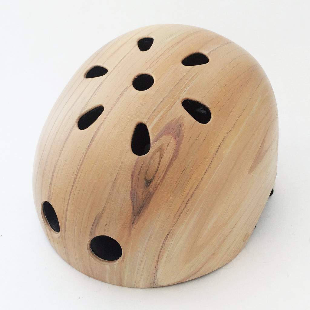 Pine Woodgrain Bike Helmet | Inkwell Helmets