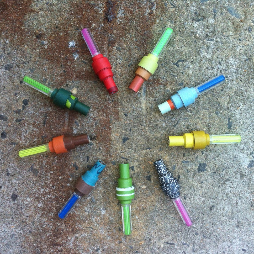 Hand-painted LED Bike Valve Cap | Inkwell Helmets